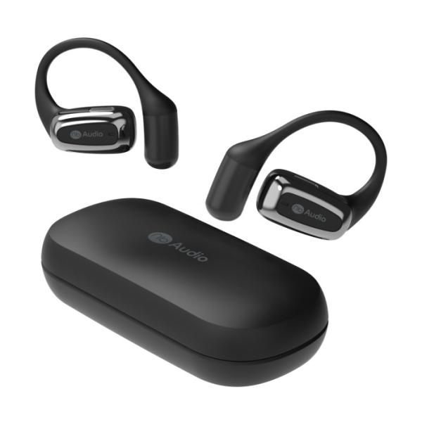 (nb)Audio オープンイヤーイヤホン Open+2 オープンツー 完全ワイヤレスイヤホン OPN2-BK ブラック 耳を塞がない イヤフォン マイク付き IPX5耐水 LDAC対応 ブルートゥース ノイズリダクション オープン型