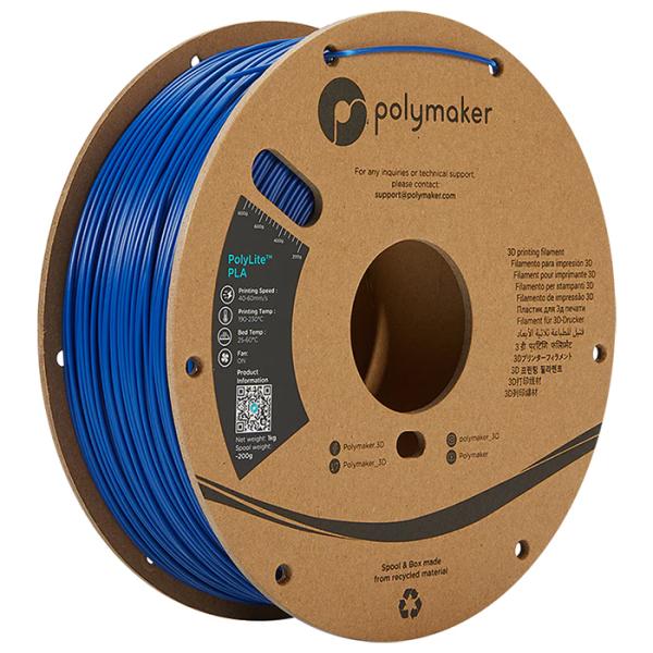 Polymaker PolyLite PLA フィラメント (1.75mm, 1kg) Blue ブルー 3Dプリンター用 PA02005 ポリメーカー