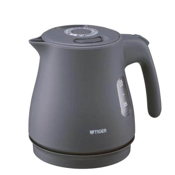タイガー 蒸気レス 電気ケトル QUICK &amp; SAFF+ 0.8L スピードふっ騰 転倒お湯もれ防止 PCV-A080-KN ナイトブラック カラだき防止