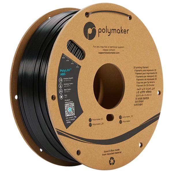 Polymaker PolyLite ABS フィラメント (1.75mm, 1kg) Black ブラック 3Dプリンター用 PE01001 ポリメーカー