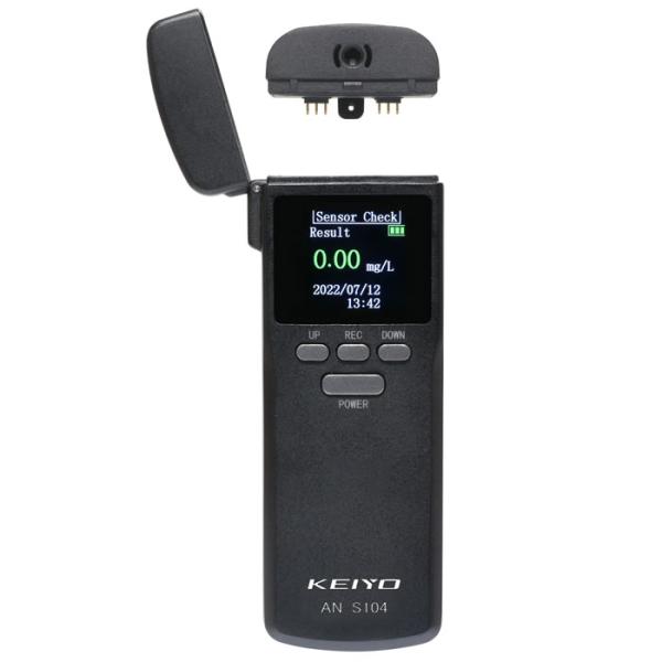 KEIYO アルコールセンサー カートリッジ交換式 顔写真記録機能 電池付属 アルコールチェッカー AN-S104