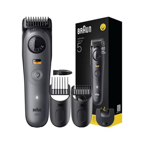 ブラウン メンズグルーミング ヒゲトリマー シリーズ5 BT5520 BRAUN 充電式 コードレス 防水設計 バリカン 髭剃り