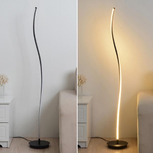 7Life スムースフロアランプ リモコン付 DH-L1005-A-BK ブラック 調光調色 照明 星岡商事 スタンドライト フロアライト 暖光色 昼白色 中性色 LED 省エネ おしゃれ シンプル モダン キッチン リビング リビング エ...