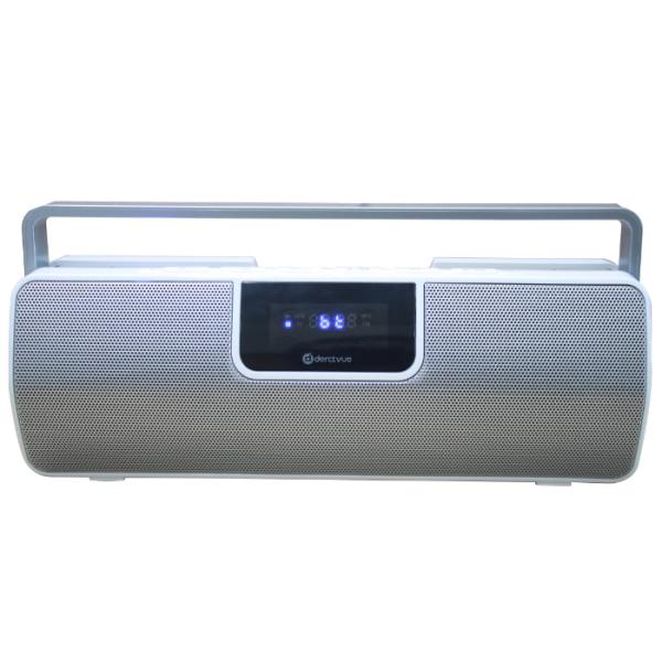 derctvue ポータブルスピーカー Bluetooth 防滴 ワイドFM 内蔵充電式バッテリー搭載 FTB-5 ホワイト デレクト・ビュー Bluetooth防滴ワイドFMポータブルスピーカー 防滴スピーカー IPX2 3W×2 ワイド...