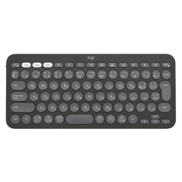 ロジクール ワイヤレスキーボード K380s PEBBLE KEYS 2 K380SGR グラファイト 84キー日本語レイアウト 無線