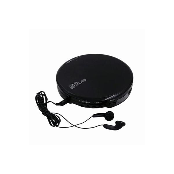 ウィンテック ポータブルCDプレーヤー PCD-32 ブラック WINTECH　※返品、交換不可