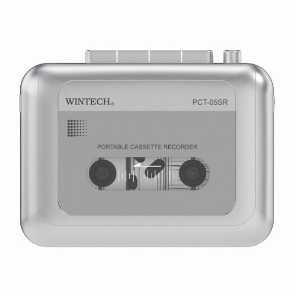 WINTECH ステレオ再生対応ポータブルテープレコーダー PCT-05SR シルバー/グレー カセットテープレコーダー