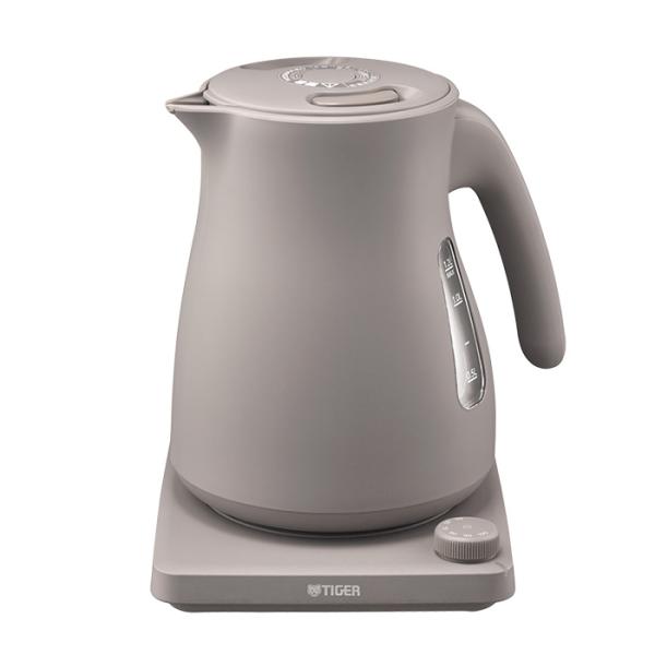 タイガー 蒸気レス 電気ケトル QUICK &amp; SAFF+ 1.2L 温度調節 スピードふっ騰 転倒お湯もれ防止 PTV-A120-HC ブロンドベージュ カラだき防止