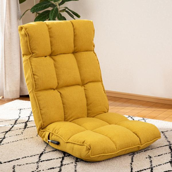 SUWALABO スワラボ 座椅子 kukka クッカ 北欧スタイルの座椅子 RMBS-55-MA マスタード スタジオいぶき 座イス リクライニング インテリア ソファー チェアー おしゃれ テレワーク 低反発 一人暮らし