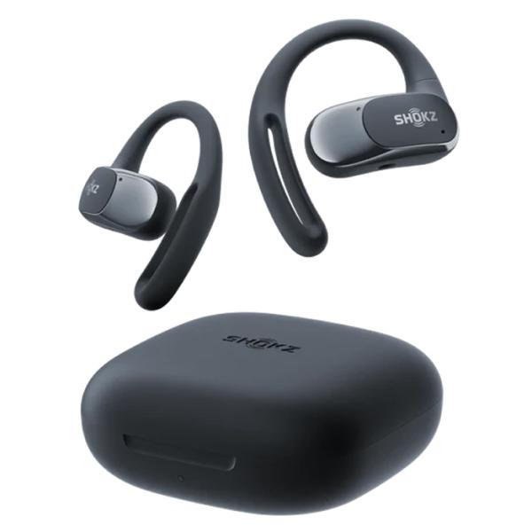 Shokz 完全ワイヤレスイヤホン OpenFit Air オープンイヤー型 SKZ-EP-000025 ブラック ショックス Bluetooth カジュアルモデル 防塵防水 旧AfterShokz マイク付き 充電ケース付き 左右分離型 ...