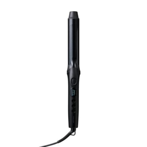 テスコム ヘアアイロン カールアイロン 32mm径 5段階温度調節 最高温度200℃ ナノセラミック TM363A-K ブラック ポーチ付属 海外対応 温度ロック 温度メモリー デジタル表示 ヘアーアイロン