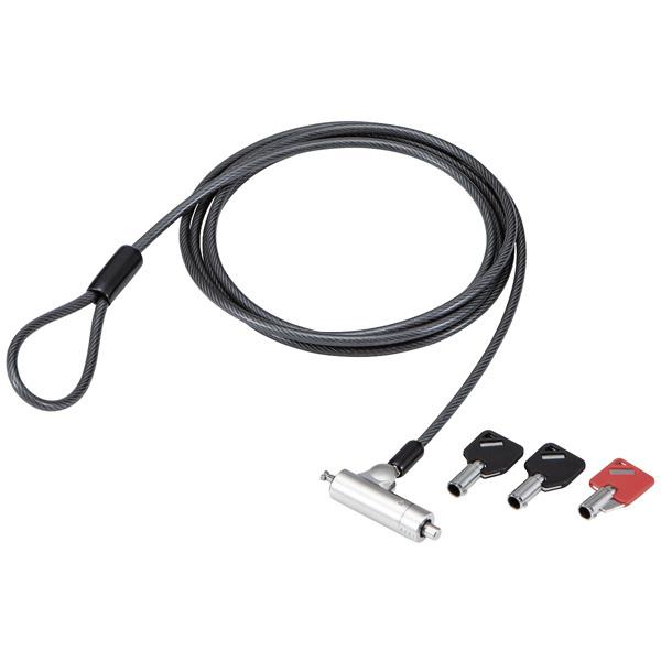 【発売日：2020年09月10日】ESL-704 ELECOM ESL-7 ESL704 エレコム ESL7 セキュリティワイヤー マルチスロット対応 3×7mm 2.5×6mm 3.2×4.5mm シリンダー錠 アジャストツール付き