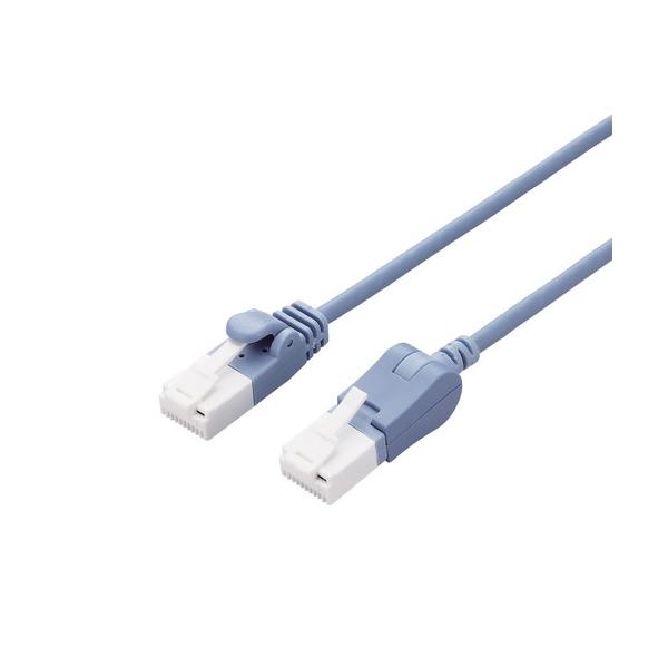 【発売日：2023年01月29日】LD-GPATSV/BU10 ELECOM LD-GPATSV LDGPATSVBU10 エレコム LDGPATSV BU10 LANケーブル CAT6A準拠 爪折れ防止 縦スイング式コネクタ 1.0m ブルー