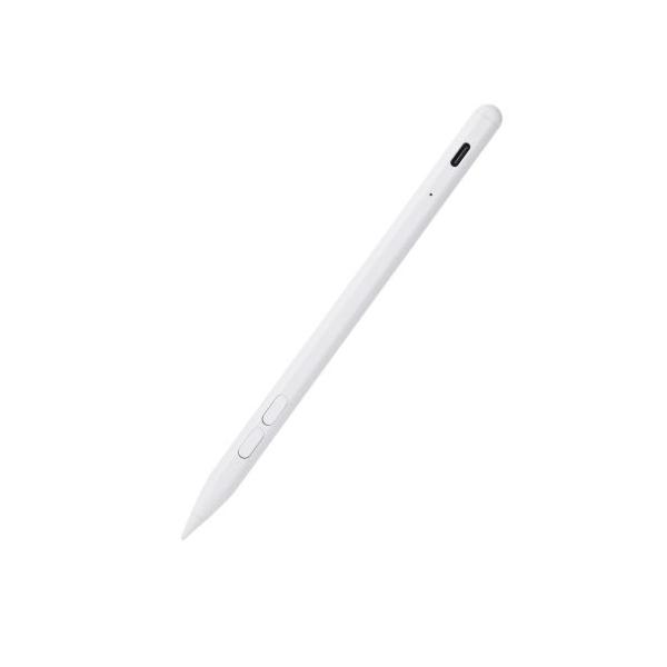 【発売日：2026年04月01日】P-TPACSTAP14WH ELECOM PTPACSTAP14WH エレコム タッチペン 充電式 iPad専 ショートカットボタン パームリジェクション 傾き検知 磁気吸着 USB-C充電 急速充電 交...