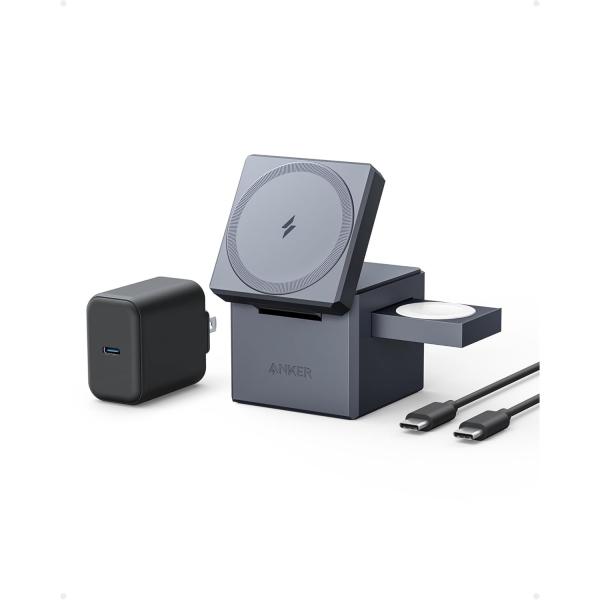 Y1811JA1 アンカー・ジャパン Y1811JA Anker アンカー ジャパン 3-in-1 Cube with MagSafe グレー