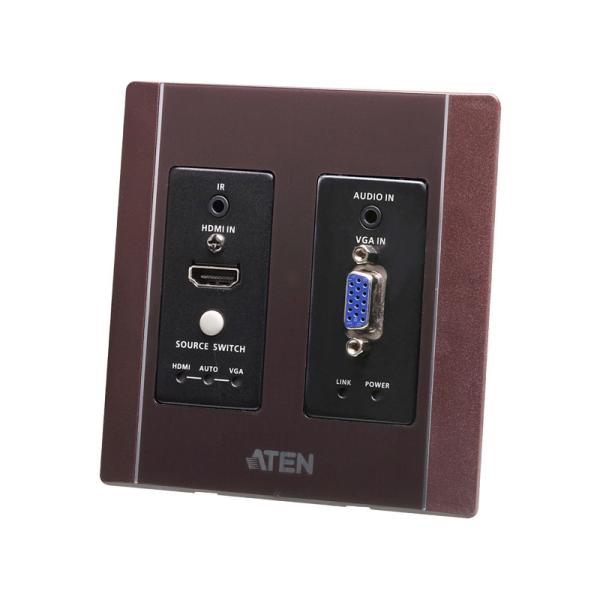 VE2812AUST2 ATEN VE2812AUST ATENジャパン HDMI &amp; VGA HDBaseTトランスミッター USウォールプレート、POHタイプ、ブラウン