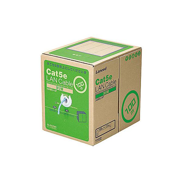 【発売日：2015年03月07日】LD-CT2/BU100YR ELECOM LD-CT2 LDCT2BU100YR エレコム LDCT2 BU100YR RoHS対応LANケーブル CAT5E 100m ブルー 簡易パッケージ ヨリ線仕様