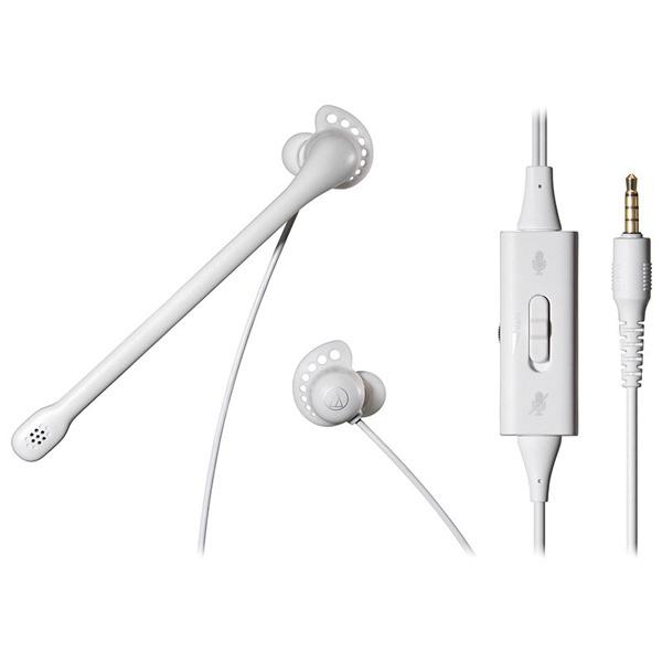 【発売日：2021年11月19日】ATH-202COM WH オーディオテクニカ ATH-202COM ATH202COMWH audio-technica ATH202COM WH インナーイヤーヘッドセット ホワイト