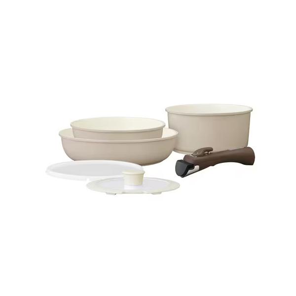 【発売日：2024年07月09日】CCRC-6S-HC アイリスオーヤマ CCRC-6S CCRC6SHC CCRC6S セラミックカラーパン6点セット グレージュ