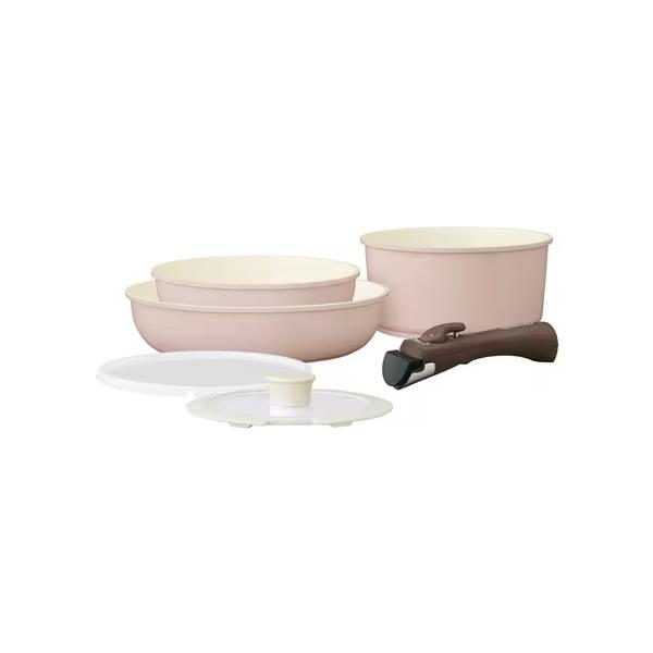 【発売日：2024年07月09日】CCRC-6S-GP アイリスオーヤマ CCRC-6S CCRC6SGP CCRC6S セラミックカラーパン6点セット グレイッシュピンク