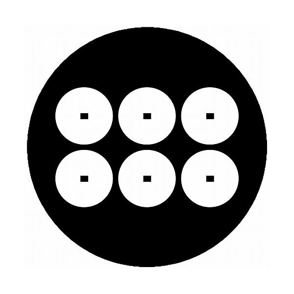 ・耐水性のある艶消しタイプの家紋シールです・かばん、車など平面な部分にご自由に貼れます・海外へのお土産などに最適です・本体サイズ：直径10cm 2枚セット・材質：塩ビ艶消しラミネート・こちらの商品は全国送料無料で発送いたします・日本郵便のク...