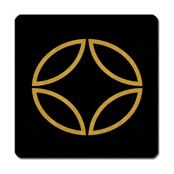 ・耐水性のある艶消しタイプの家紋シールです・建物・玄関・車など平面な部分に使用できます・海外へのお土産などに最適です・本体サイズ：24cmｘ24cm・材質：塩ビ艶消しラミネート・こちらの商品は全国送料無料で発送いたします・日本郵便のクリック...