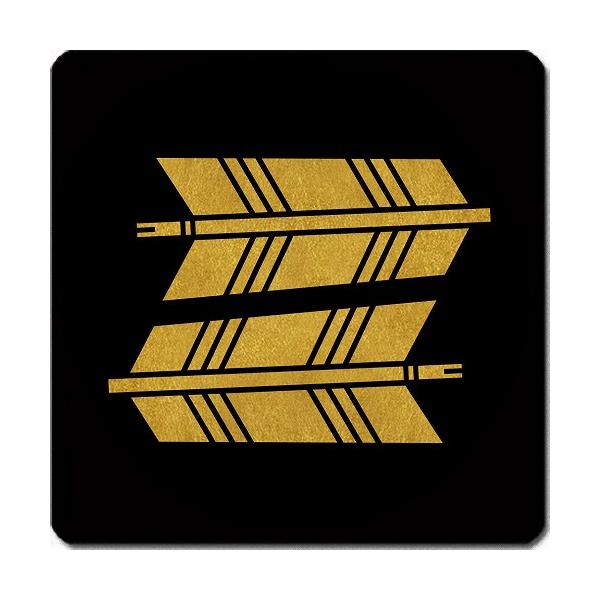 ・耐水性のある艶消しタイプの家紋シールです・建物・玄関・車など平面な部分に使用できます・海外へのお土産などに最適です・本体サイズ：24cmｘ24cm・材質：塩ビ艶消しラミネート・こちらの商品は全国送料無料で発送いたします・日本郵便のクリック...