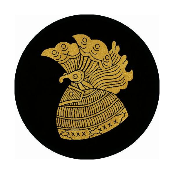 ・耐水性のある艶消しタイプの家紋シールです・建物・玄関・車など平面な部分に使用できます・海外へのお土産などに最適です・本体サイズ：直径24cm・材質：塩ビ艶消しラミネート・こちらの商品は全国送料無料で発送いたします・日本郵便のクリックポスト...