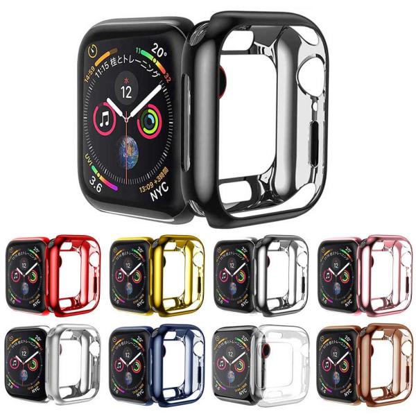 アップルウォッチ Apple Watch / Series11 /  Series11 / SE3 / 他 / 46mm / 42mm / 44mm / 40mm / 41mm  他 / メッキTPUフレーム カバー 柔らかい 耐衝撃 ソフ...