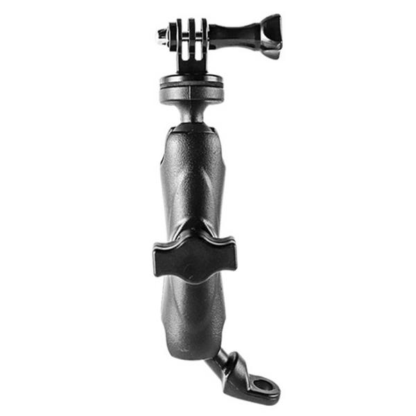 バイクのミラー部分に取り付けし、 1/4固定ネジでしっかり取り付けでしカメラが滑ったり脱落したりするのを防ぐことができます。ミラーマウントは高品質のアルミニウム合金とABS素材で耐久性があり、しっかり安定します。さまざまな角度に自由に調整で...