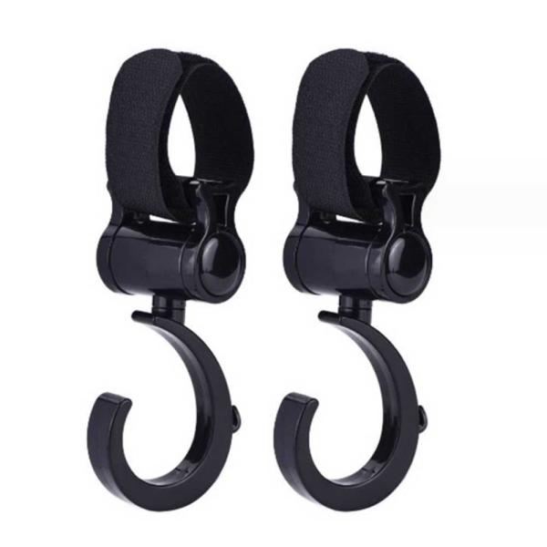 【マルチに活用】ベビーカーで使うイメージが多いですが、実は車のヘッドレスト、スーツケース、自転車のハンドル部分、パイプ家具、パイプヘッド、キッチン回り、カートなど幅広くマルチに使用可能なんです！【360度回転】フック部分が360度回転するの...