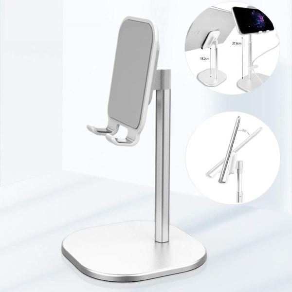 角度調節可能ホルダーカラー：ブラック、シルバーセット内容：ホルダー本体 ×1点スタンド台×1個滑り止めシリコン送料無料 スマホスタンド 卓上 スタンド ホルダー 角度調整可能 滑り止め コンパクト スマホホルダー PCホルダー 携帯電話ホル...