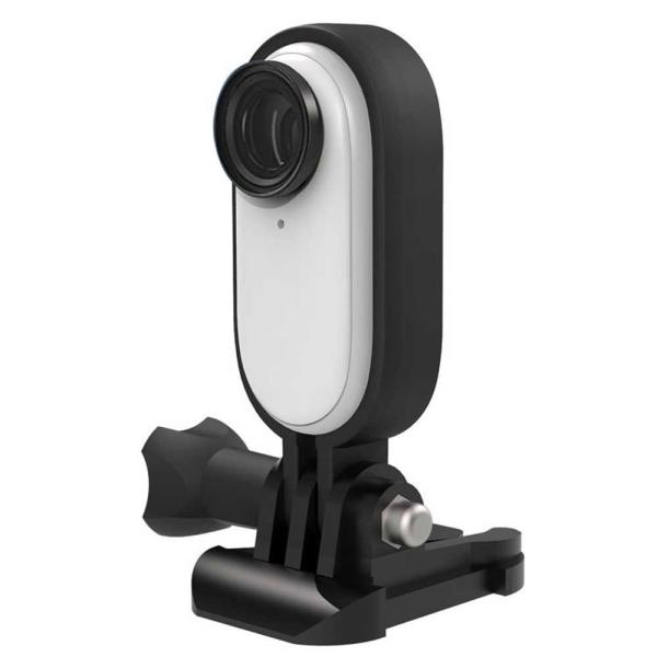 ユニバーサルベース付マウント。しっかりと接続されているため、さまざまな撮影体験が得られます。カメラを安全かつ効果的に保護し脱落を防ぎ、傷を防ぎます。※1/4の標準ネジは、自撮り棒、三脚、などで使用できます。対応機種：Insta360 GO 2