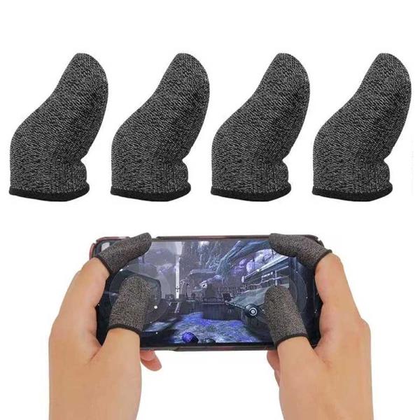 カラー：グレー指サック スマホゲーム 音げー 手汗対策 ゆびさっく 超高感度 指カバー 操作性アップ タッチ感 通気性/伸縮性/快適性/耐摩耗性/洗濯可能 ゲーム体験 スマホ/タブレット 全機種対応 反応早い 指スリーブ 超薄銀繊維4個セット
