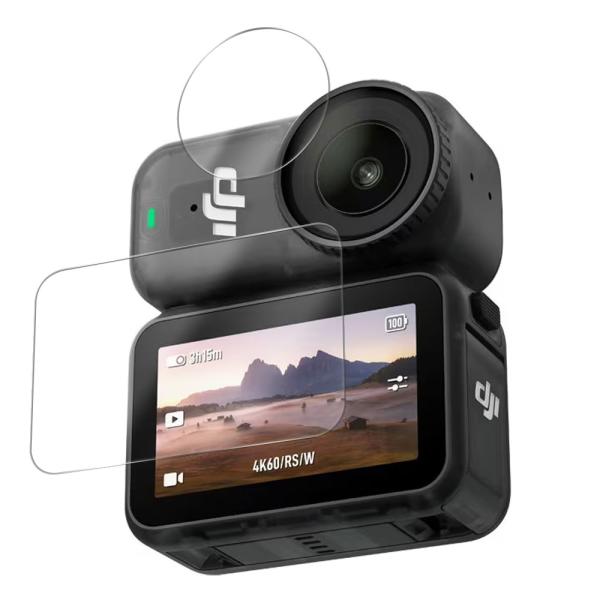 【送料無料】 オズモ Nano DJI Osmo Nano 専用 液晶保護 ガラスフィルム カメラレンズ保護 PETフィルム 硬度9H 耐衝撃 飛散防止 指紋防止 高透過率 2.5D ラウンドエッジ加工