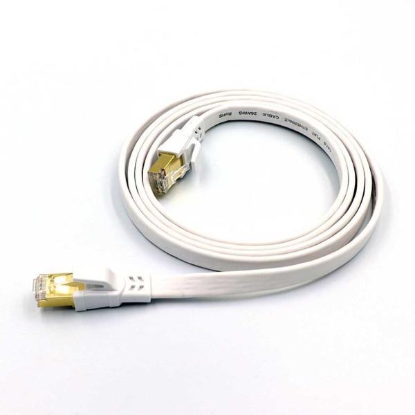 Cat8 LANケーブル / 1m / フラットケーブル / 40Gbps / 2000MHz / RJ45 / ギガビット/  高速  /イーサネットケーブル / 金メッキ  フラットケーブル 40Gbps 2000MHz RJ45 ギガ...