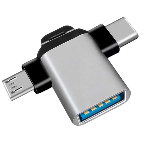 カラー：シルバー本製品1つでUSBのType A、USB-Micro B、TYPE C の３種類規格に対応。外付けHDD、USBメモリ、USBサウンドカード、マウス、キーボード、ゲームコントロール、カードリーダーなどの機器と接続して、USB...