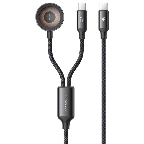 アップルウォッチ  Apple Watch / 2in1 / USB-C ケーブル(1.2m) 磁気充電ケーブル /  高速充電 / 最大60W / PD対応 / USB-C電源 / 高速データ転送 /純銅コア