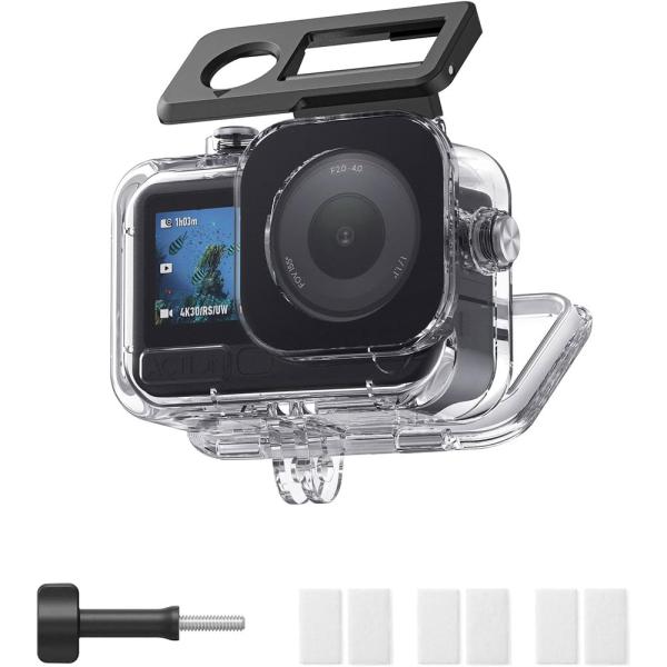 TELESIN DJI Osmo Action6用 防水ケース 水中撮影 防水ハウジングケース ダイブハウジング 水深ダイビング 防水防塵保護ハウジング ダイビング保護シェル 防水深さ60M 潜水ケース 耐圧性、落下防止 取付け簡単