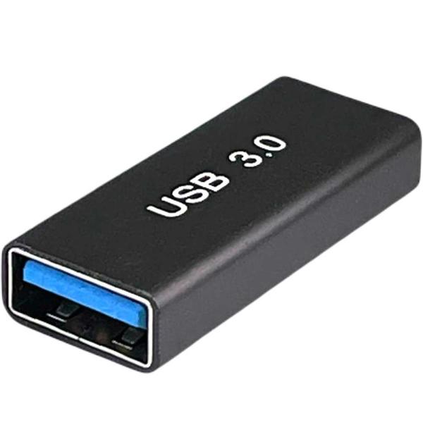 USB 3.0 Type-A (メス／メス) 【用途・特徴】厚みたったの7mm　スリムなUSBケーブルを延長するアダプタ【寸法】34x14.5x7mm アルミ素材
