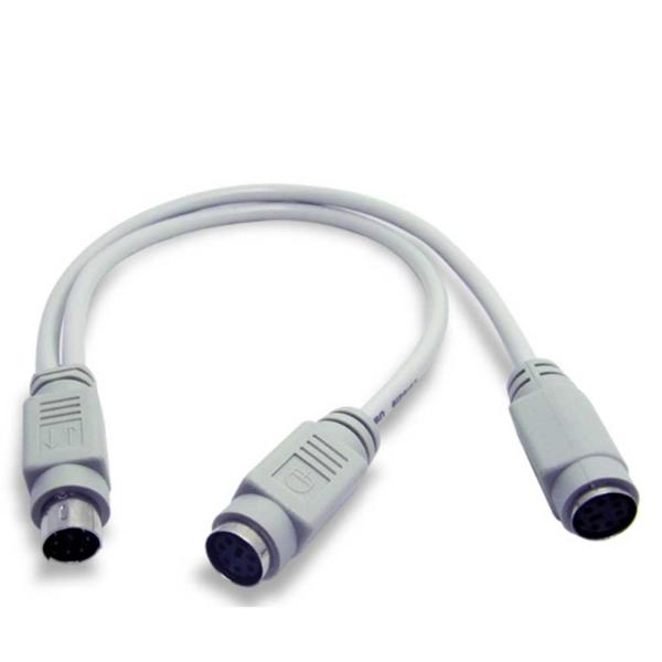 【送料無料】PS/2 分配ケーブル 30cm 6pin ミニDIN スプリッター PS/2搭載ノートPCでPS/2マウスとキーボードを同時に使用 30cm スプリッタ PS/2 ミニDIN 6pin（オス）-ミニDIN 6pin（メス）PS...