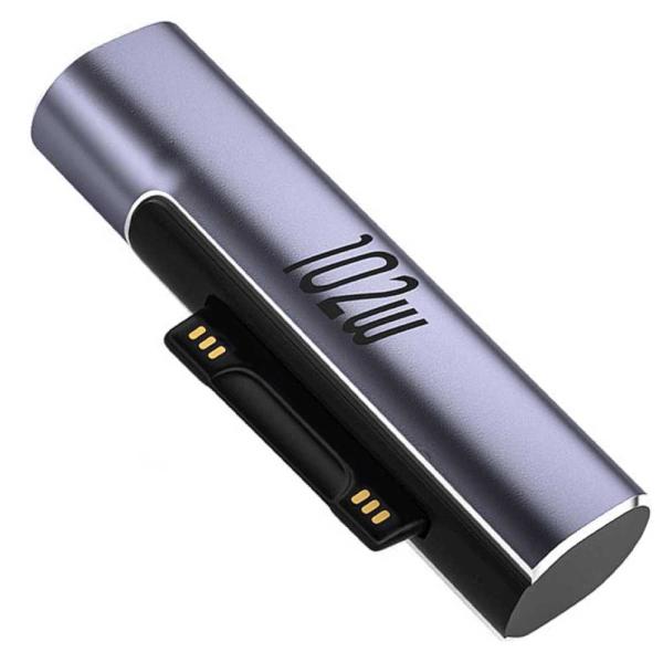 【送料無料】Surface 充電器 USB-C to SurfaceConnect 変換アダプタ Ver2 102Wモデル サーフェスコネクト PD3.1対応 最大20V/5A Surface Pro/Go/Laptop 高速充電 USB ...