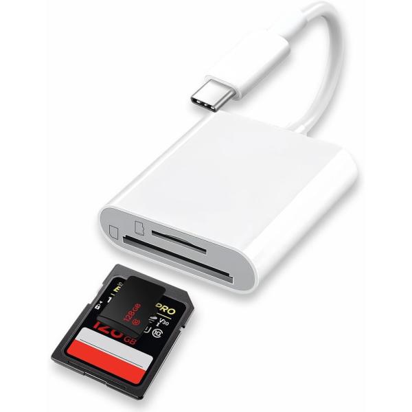 USB-C to SD+MicroSD 2in1 SDカード microSDカード TFカード カードリーダー 写真/ビデオ 高速伝送 双方向転送可能 読み込み iPad Pro/MacBook/Chromebook/Android 送料無料