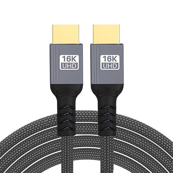 16K HDMI 2.2 ケーブル 【1ｍ】96Gbps 高速伝送 認証済み UHD 8K/240Hz 4K/480Hz対応 合金シェル 高耐久ナイロン編み ノートPC/モニター/iMac/PS5対応