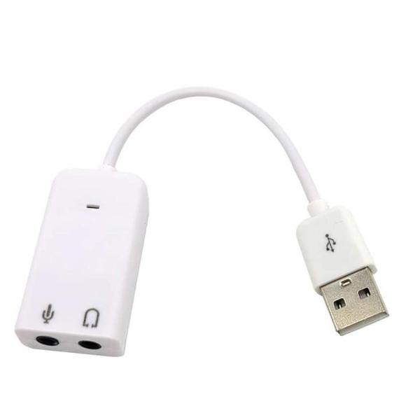 カラー：ホワイト長さ：16ｃｍ外付け サウンドカード アダプター バーチャル7.1 USB マイクスピーカー オーディオカード.本製品はほぼすべてのヘッドセット、イヤホン、マイクに適用、 立体声なヘッドセットやスピーカーを7.1チャンネルに...