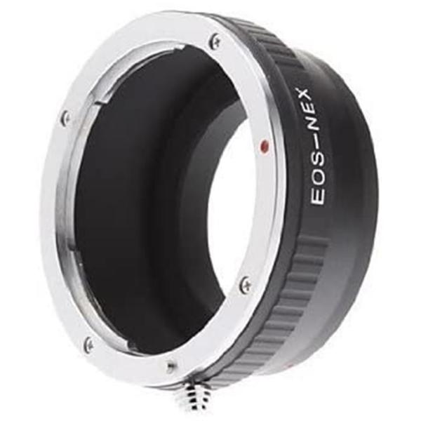 キャノン EFマウントレンズ を SONY Eマウントカメラに装着するためのマウント変換アダプターです。簡単に取り付けることができます。マウントアダプター上に電気の接続はないで、調整は手動での設定になります。また、電子制御など他の機能は使用...