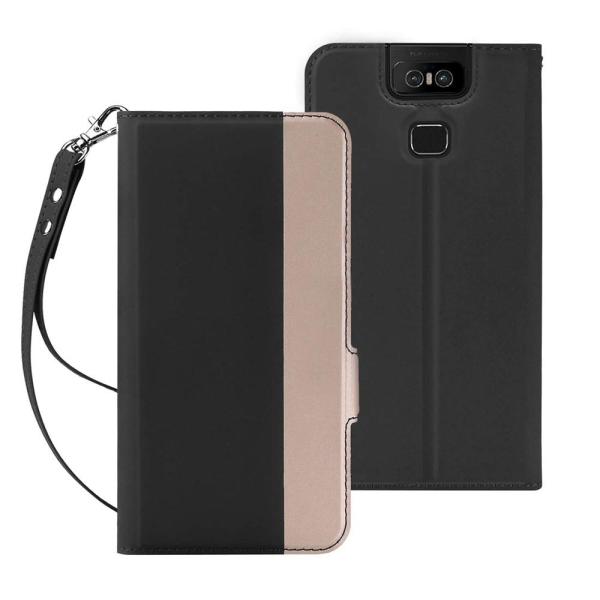 オシャレなツートンの手帳型スマホケース。手帳型なので、スマホ背面・液晶まで保護します。外側は薄くて丈夫なPUレザー素材、内側のTPUケースにスマホをはめ込むことでしっかり固定されます。TPU部分が半分接着なので、横向きにスマホを固定して動画...