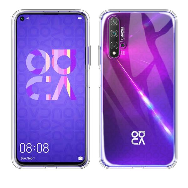 【送料無料】HUAWEI nova 5T専用ソフトケース TPU保護ケース・カバー 耐衝撃 クリアケース クリア TPU 透明 シンプル メッキ加工 衝撃吸収 傷つけ防止