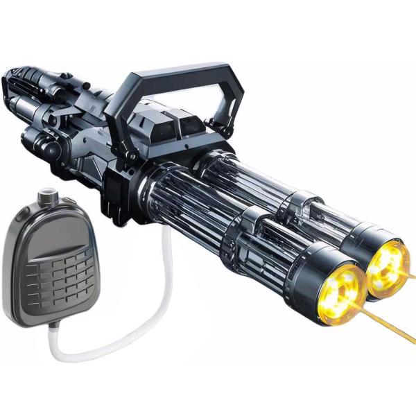 カラー：ブラック商品名：電動水鉄砲 ガトリング ウォーターガンサイズ：80ｘ24ｘ19cmタンク容量：2.5L対象年齢：8歳以上（大人も使用可）タイプ：電動連射式 / LEDライト付きセツ卜内容:バックパックホース*1モジュールバッテリー*...
