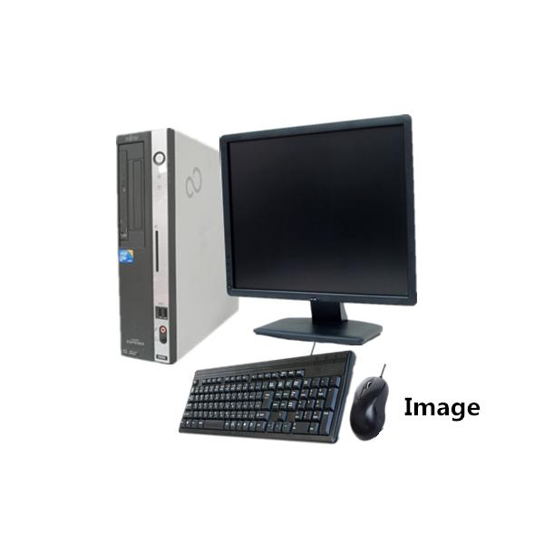 ポイント5倍 中古パソコン Windows XP Pro搭載 Microsoft Office Personal 2007付 17インチ液晶セット 富士通製 Cel〜/4G/500GB/DVD-ROM